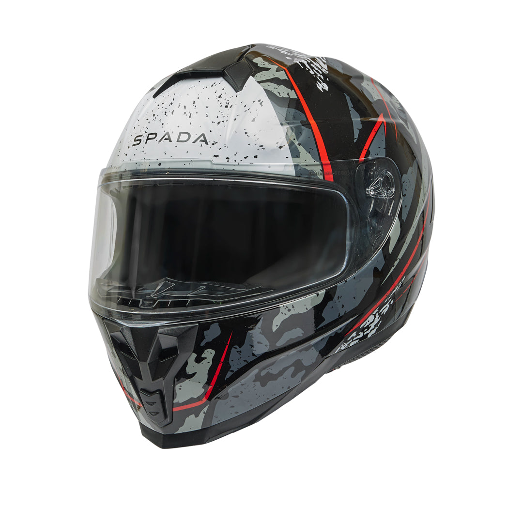 Raiden 2 Meisai Black & Red Full Face Motorcycle Helmet – Spada Clothing