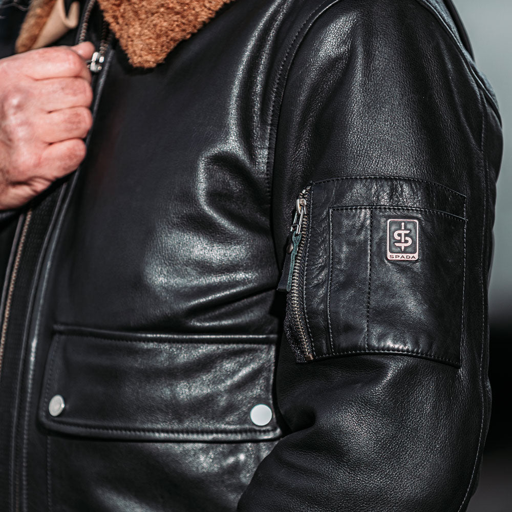 Turbine Black Leather Motorcycle Jacket – Spada Clothing
