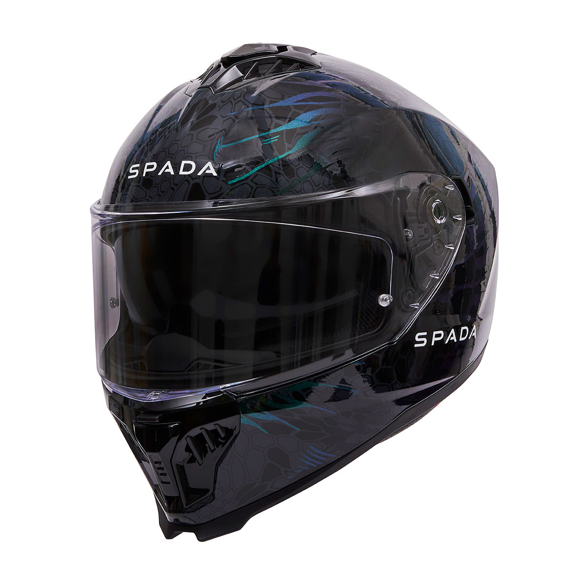 SP18 Dark Chameleon Full Face Motorcycle Helmet – Spada Clothing